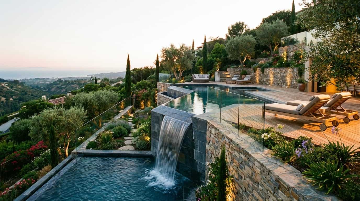 Transforming Steep Terrain Into Luxury Sloped Backyard Pools - All ...